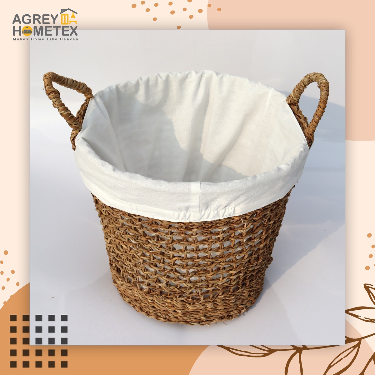 Eco-friendly Storage Basket With Cover_17 x 17 x 18 Inch - Agrey ...