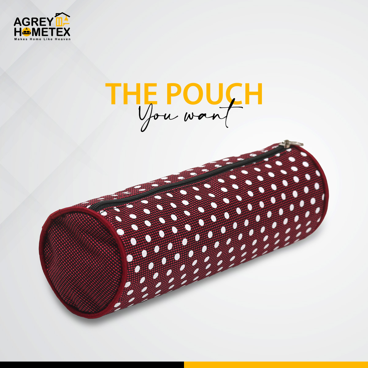 Round Pouch Bag - Agrey Hometex & Handicraft