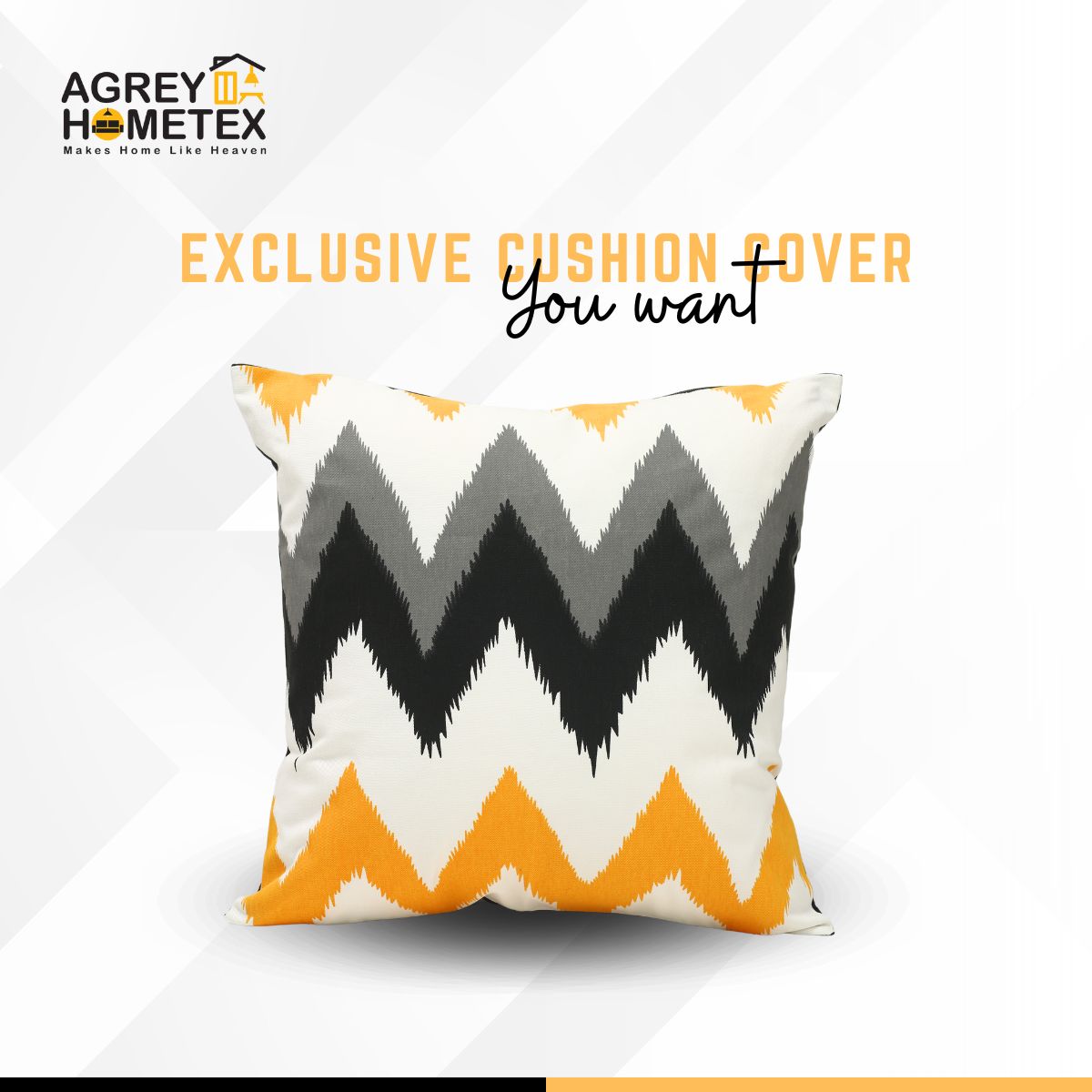 Exclusive Cushion Cover, Multicolor - Agrey Hometex & Handicraft