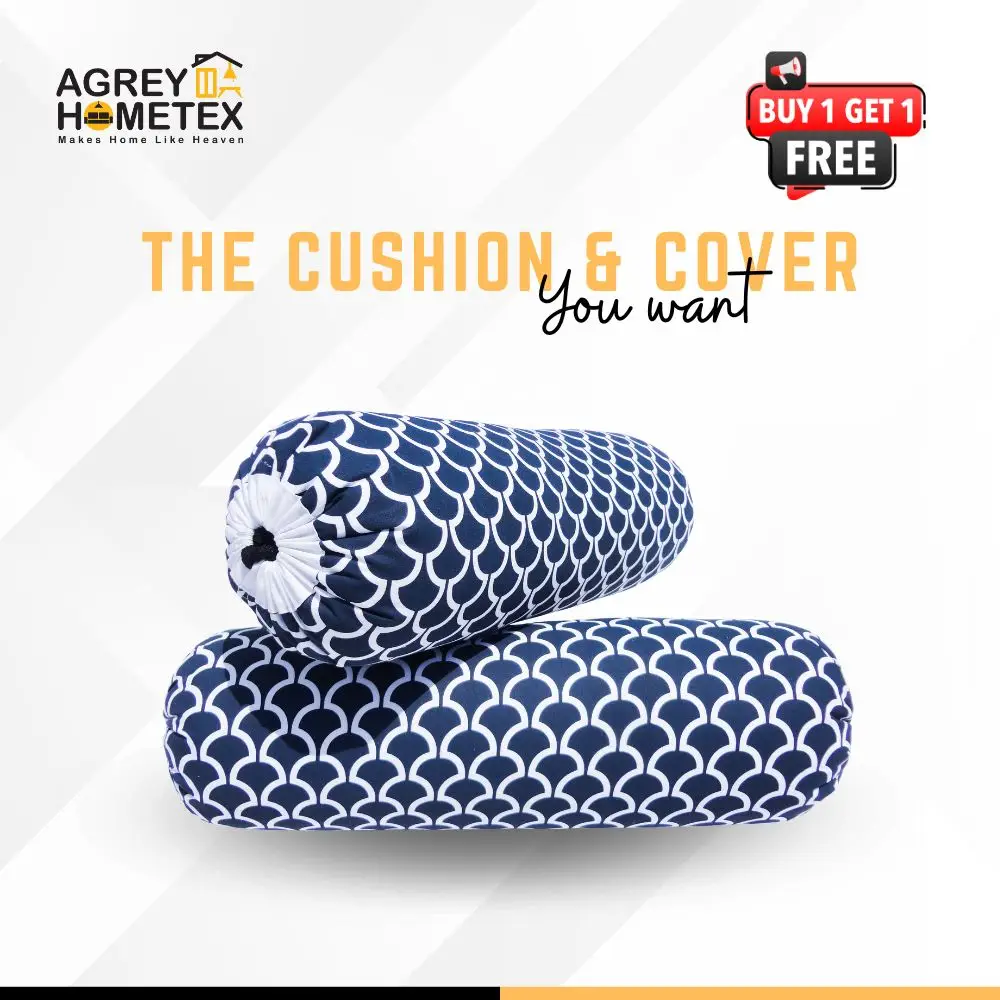 Side Cushion with Cover - Agrey Hometex & Handicraft